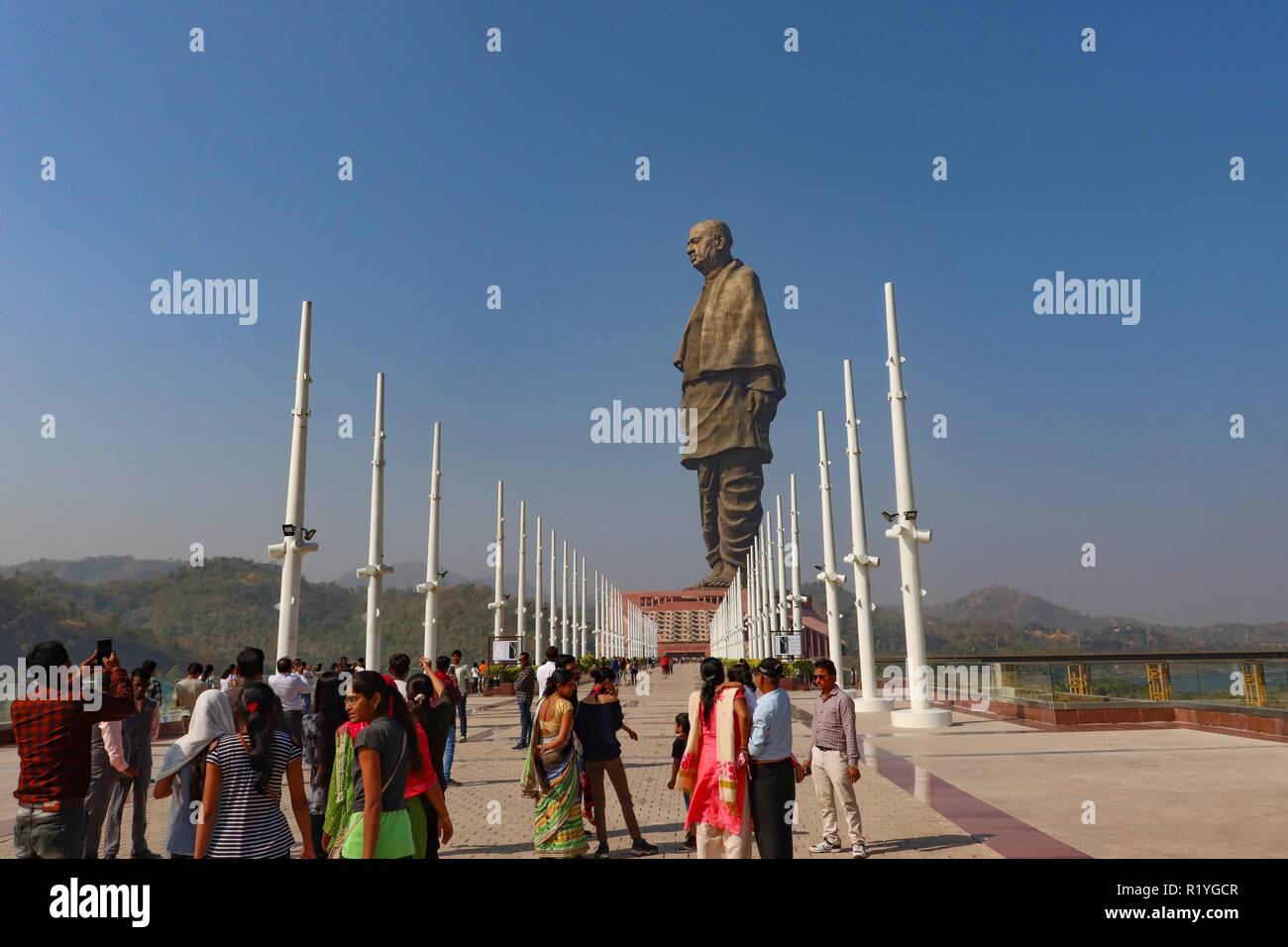 The world's tallest statue, 'Statue of unity',at a height of 182 metres ...
