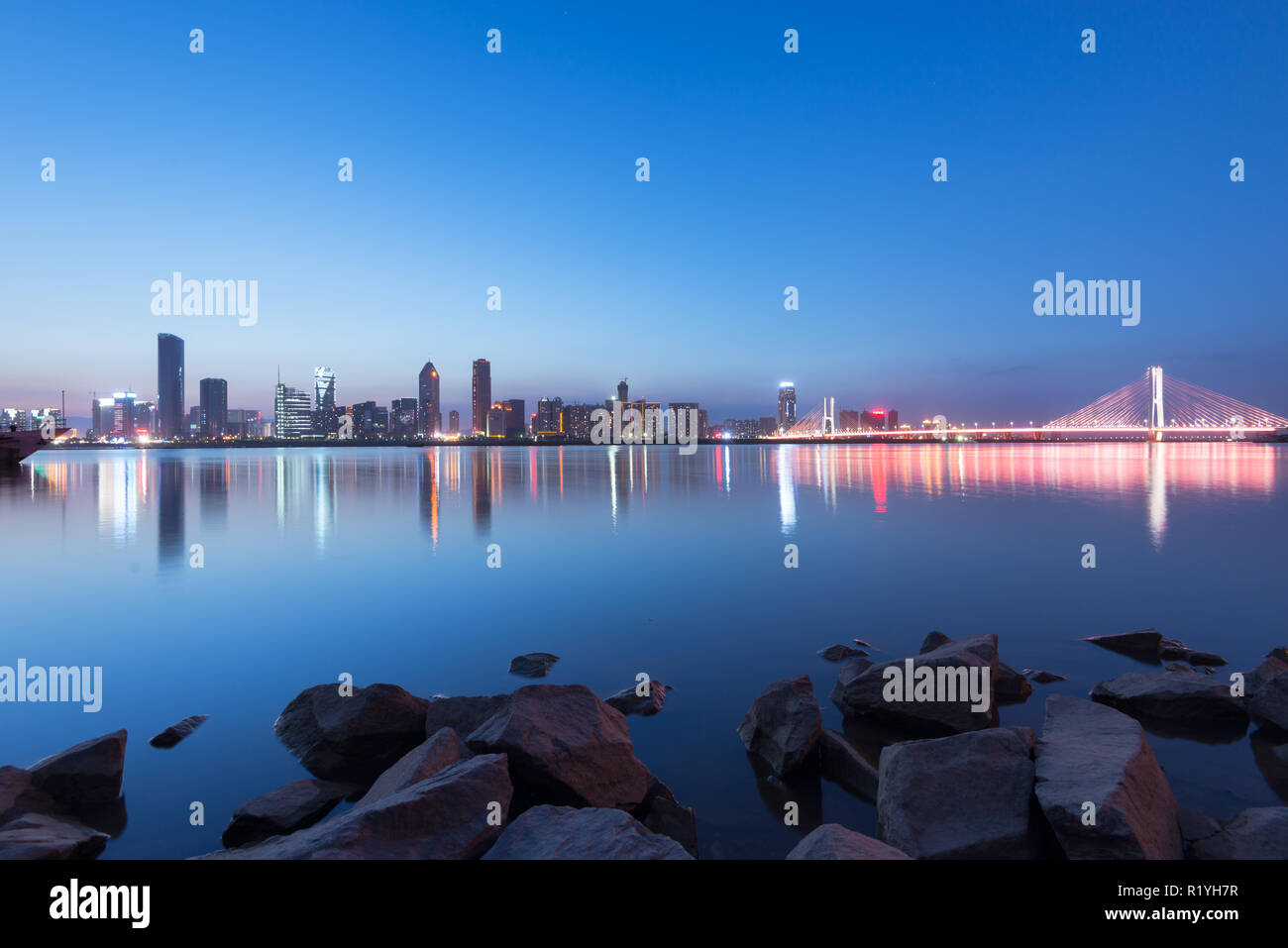 Sunset beautiful bridge Stock Photo - Alamy