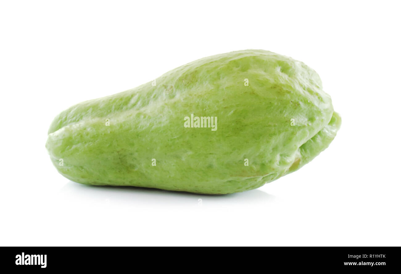 Chayote fruit isolated on Cut Out Stock Images & Pictures - Alamy