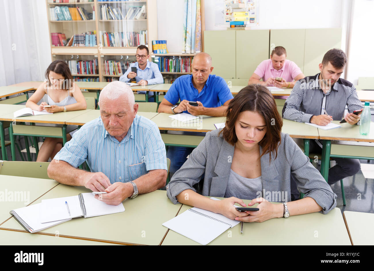 Group students different ages hi-res stock photography and images - Alamy