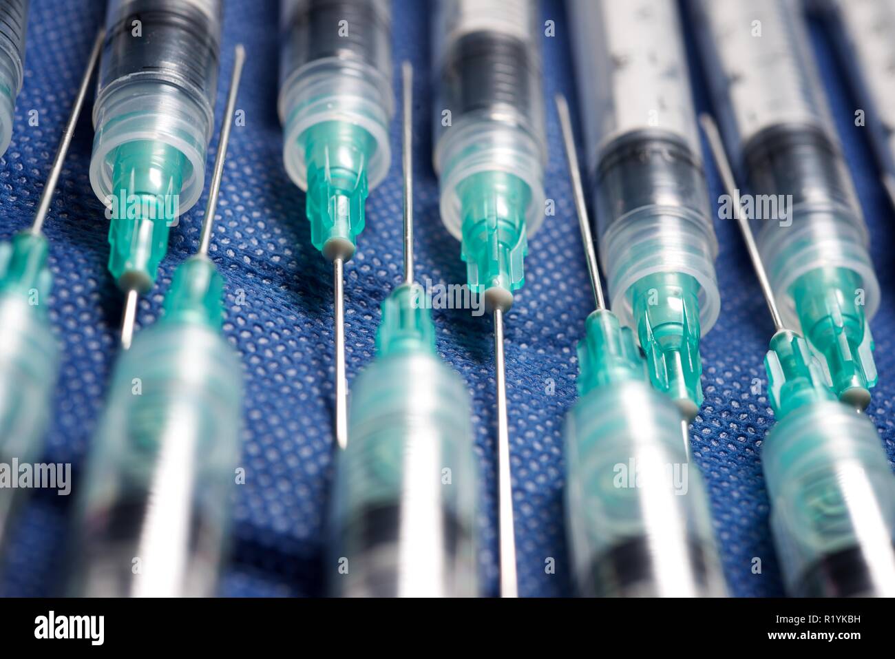 Close-up of a group of syringes Stock Photo - Alamy