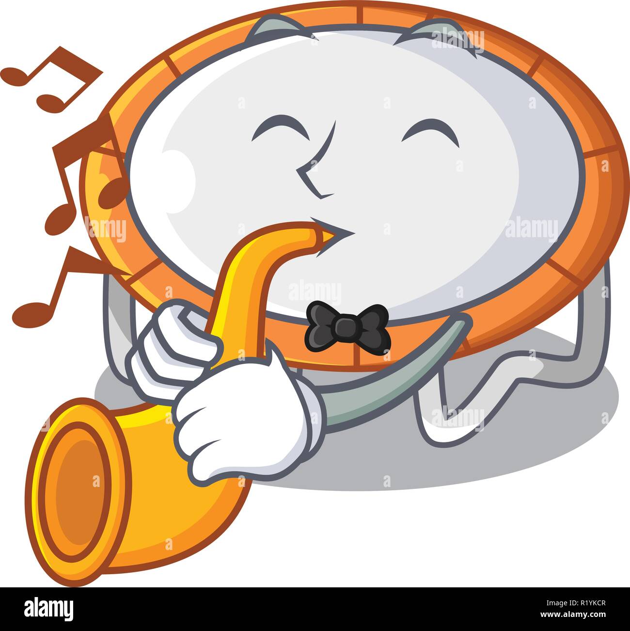 With trumpet trampoline illustration icon for cartoon design Stock ...