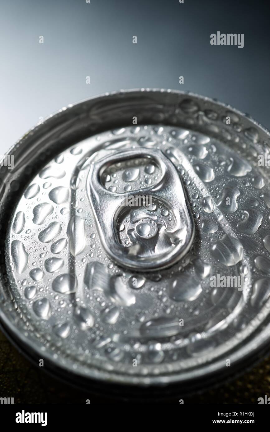 Detail of a beer can Stock Photo - Alamy