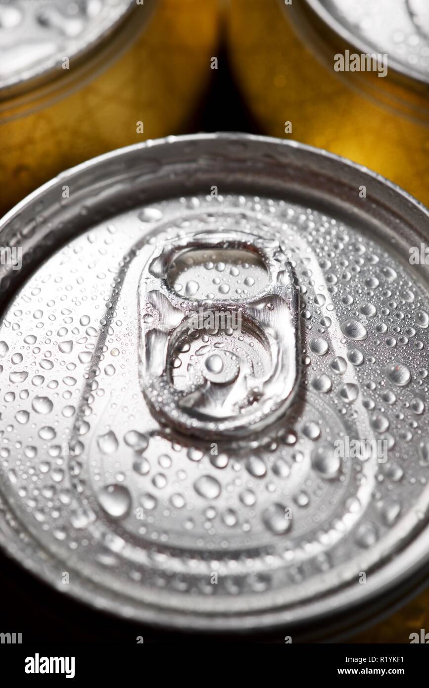 Detail of a group of beer cans Stock Photo - Alamy