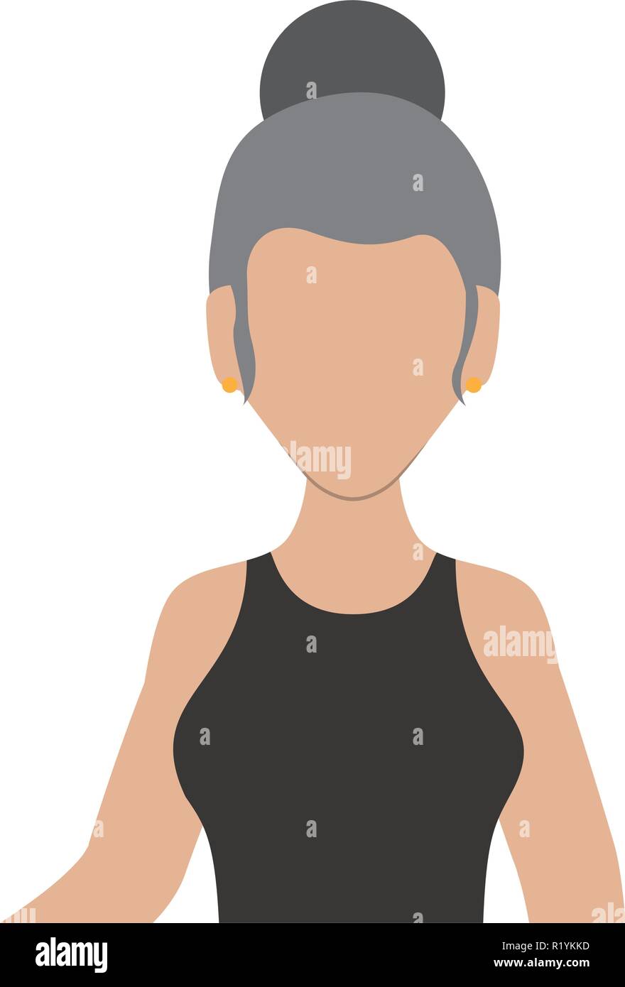 old woman avatar character vector illustration design Stock Vector ...