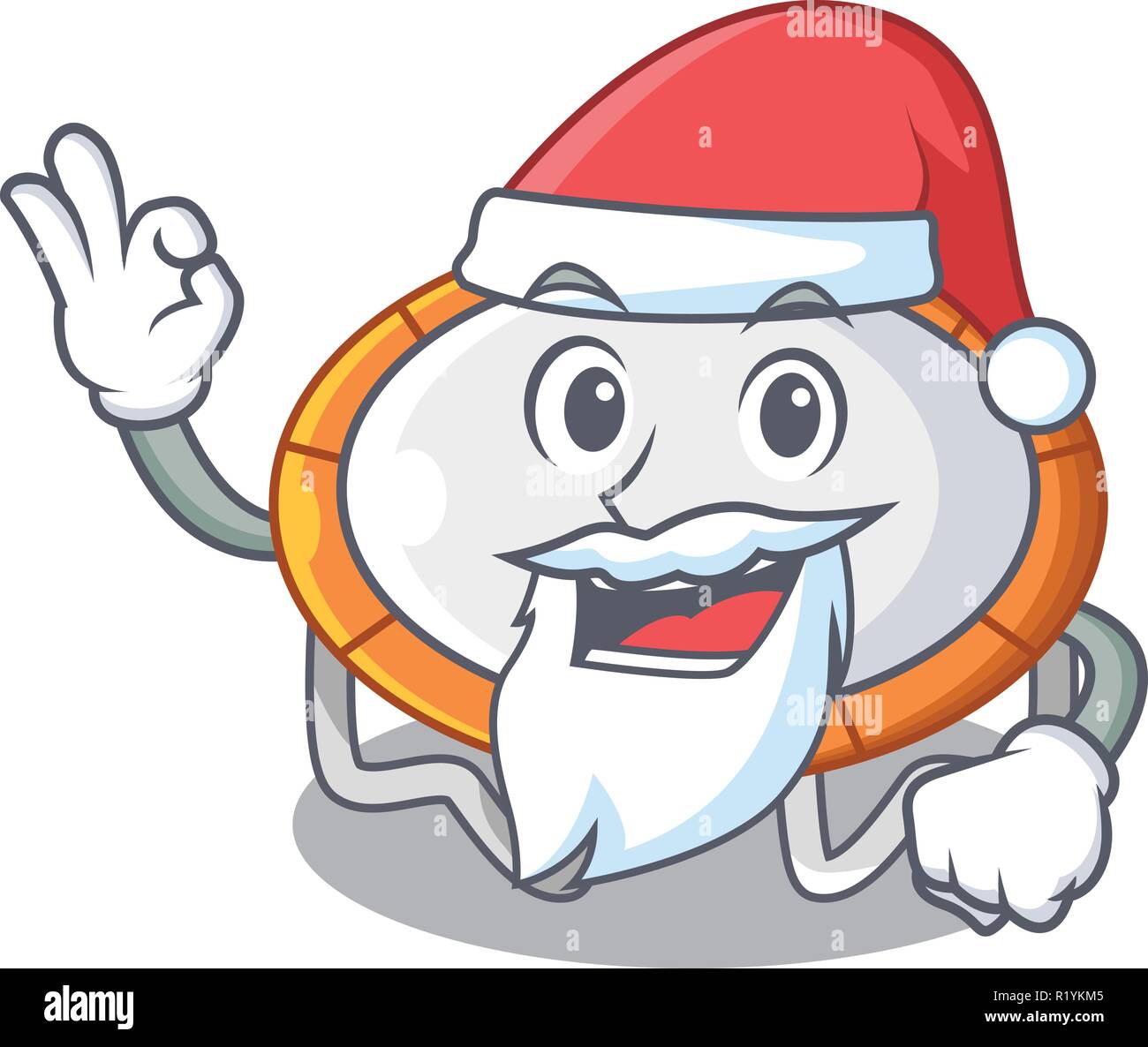 Santa isolate on trampoline transparent shape mascot Stock Vector Image ...