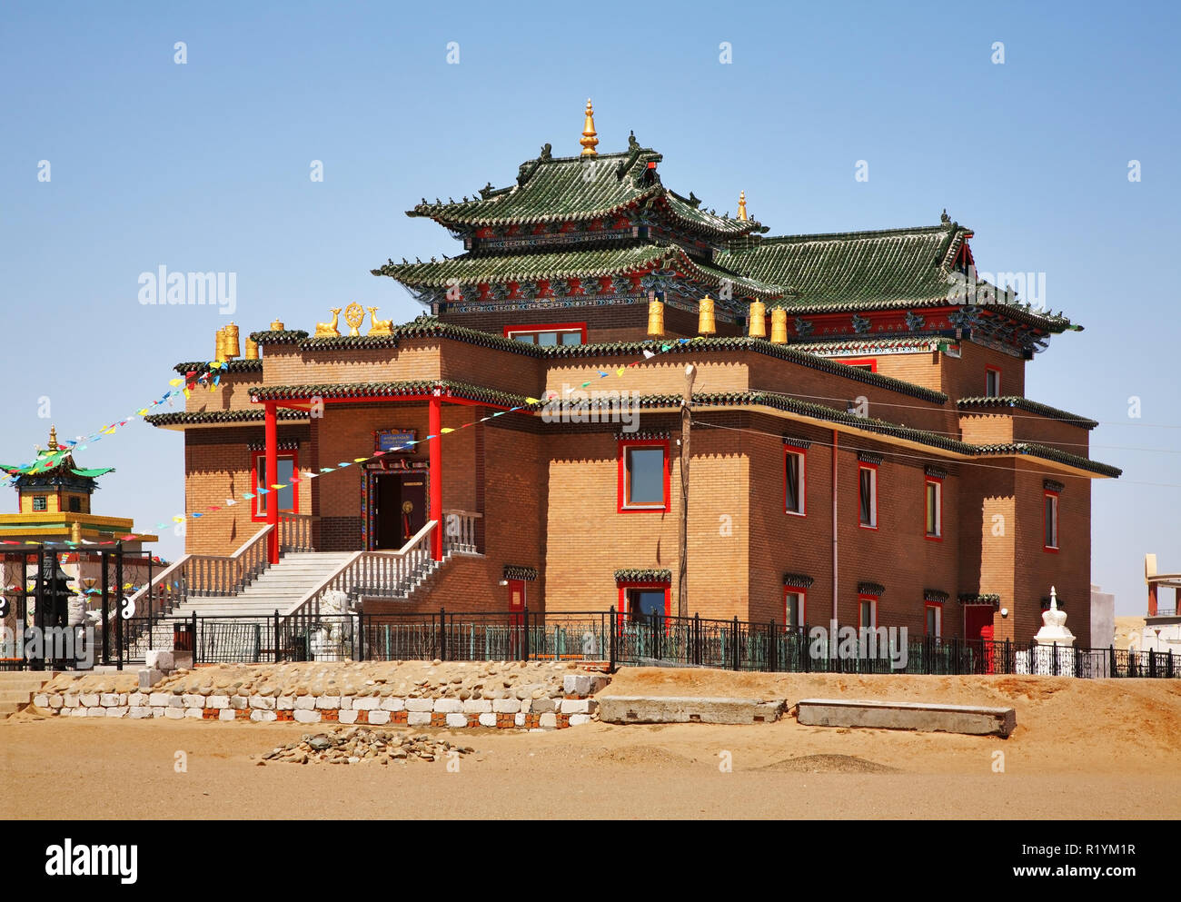 Khamar Khiid Monastery in Gobi desert near Sainshand. Mongolia Stock ...
