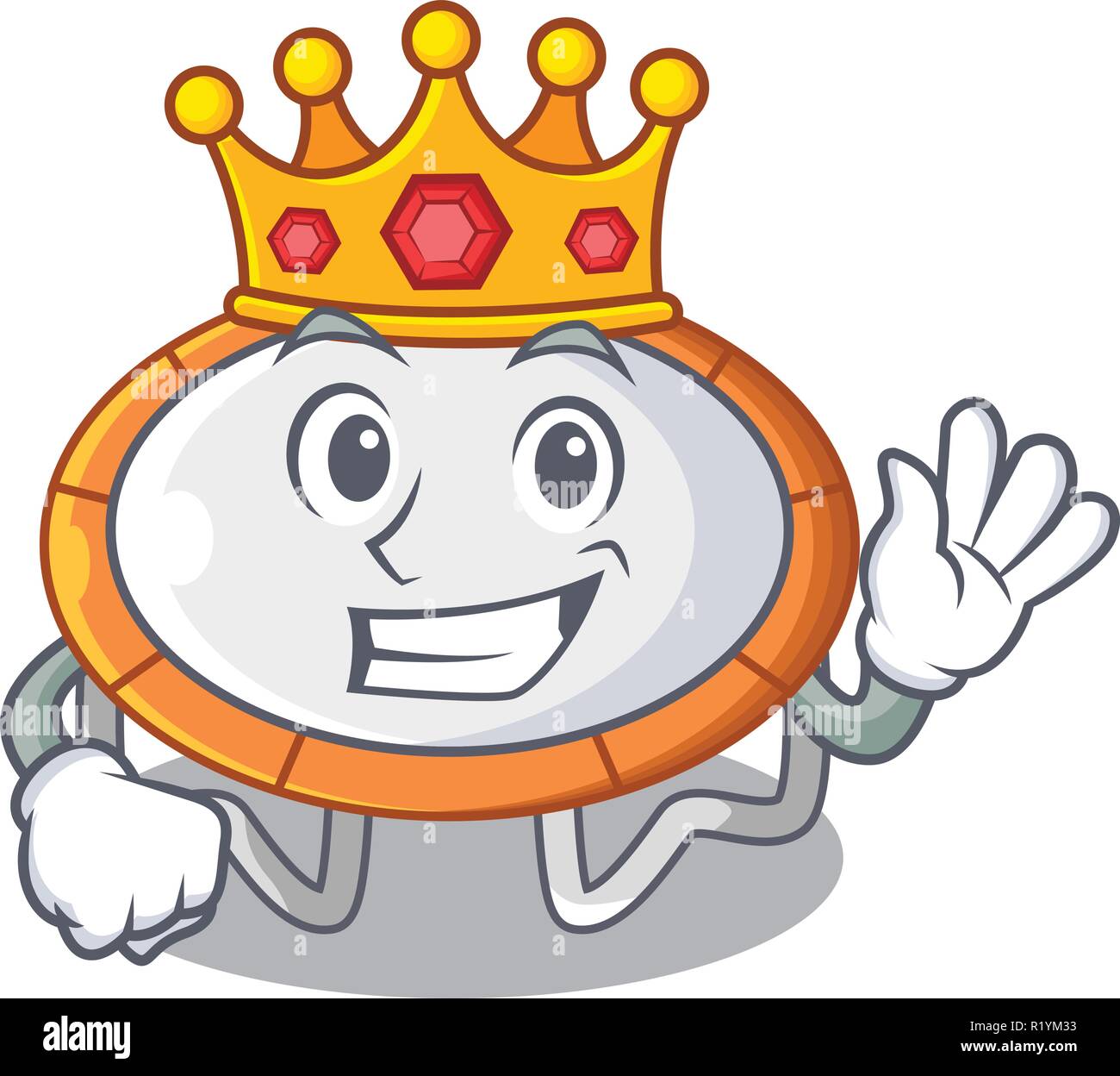 King isolate on trampoline transparent shape mascot Stock Vector Image ...