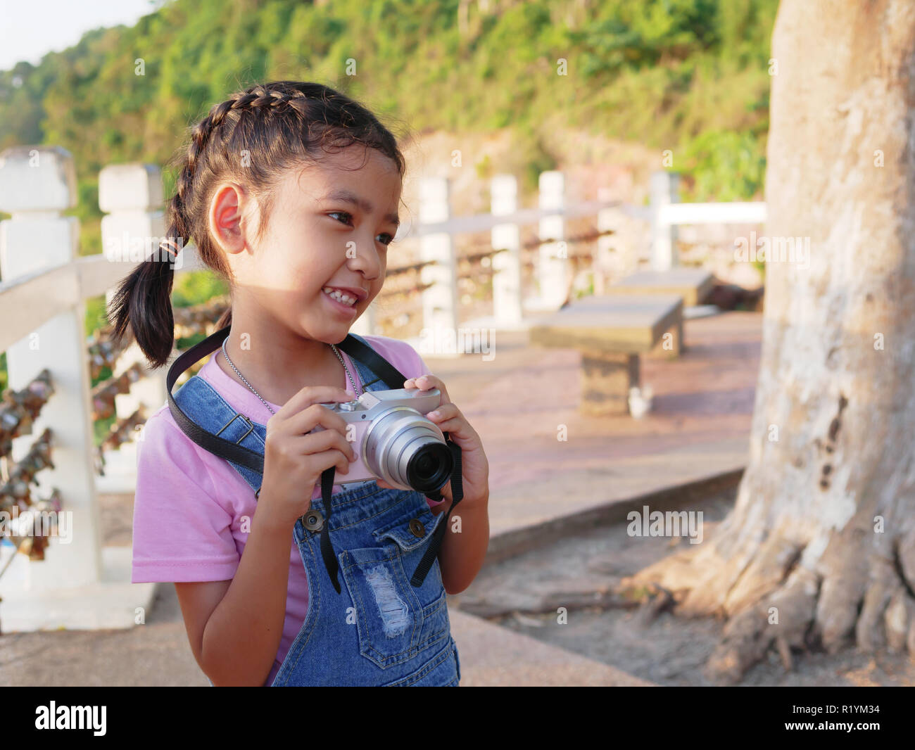 Child girl fun digital technology hi-res stock photography and images ...