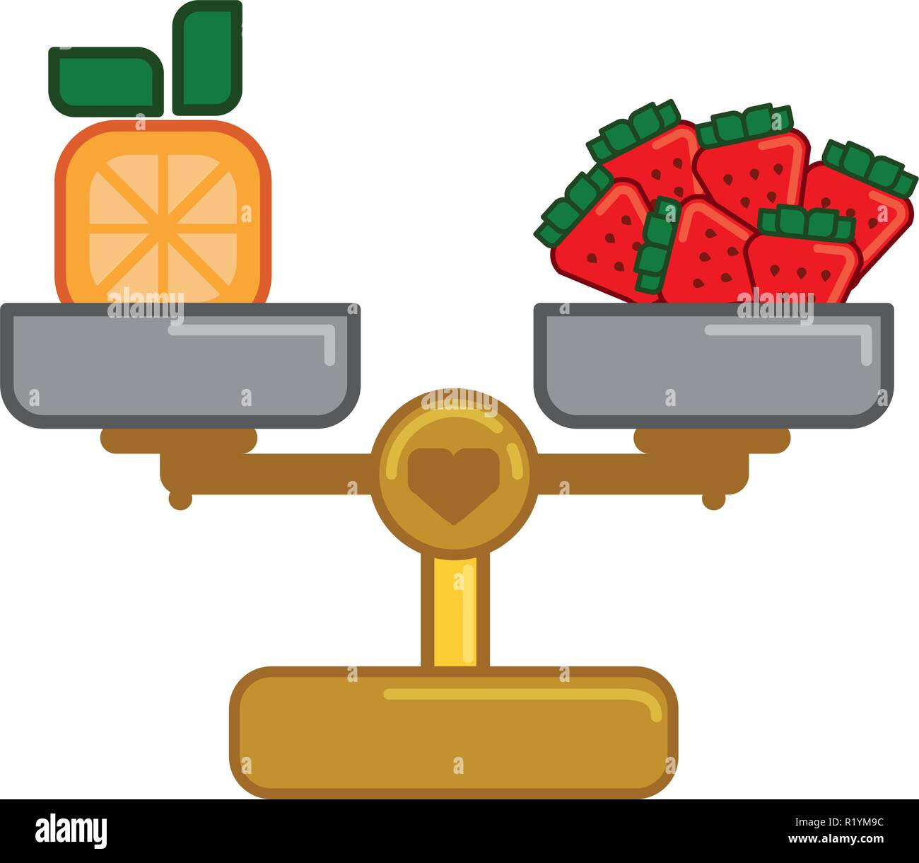 balance with nutritive food vector illustration design Stock Vector ...