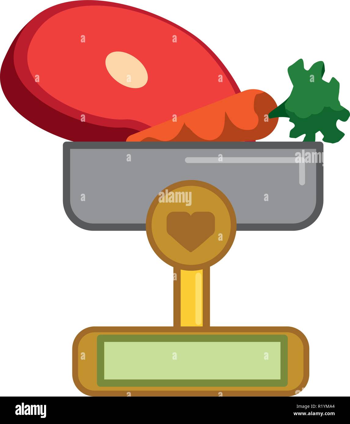 balance with nutritive food vector illustration design Stock Vector ...