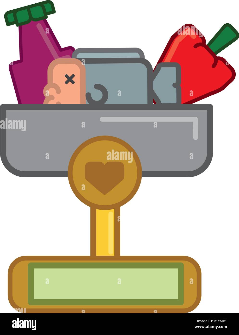 balance with nutritive food vector illustration design Stock Vector ...