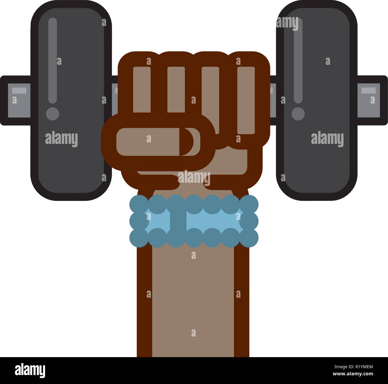 hand weight lifting dumbbell vector illustration design Stock Vector ...