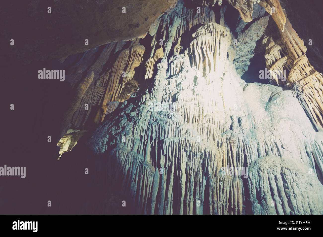 Image of dark cave of Demons in Southern France outdoors Stock Photo ...