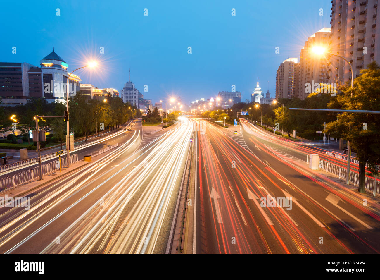 Beijing city sky line sunset hi-res stock photography and images - Alamy