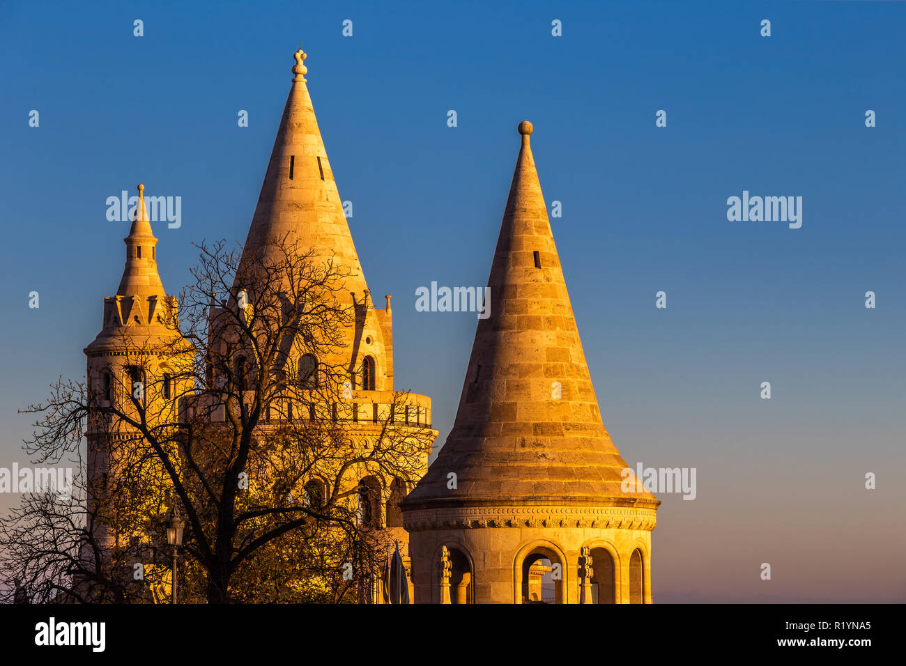 Budapest, Hungary - Towers of the famous Fisherman's Bastion ...