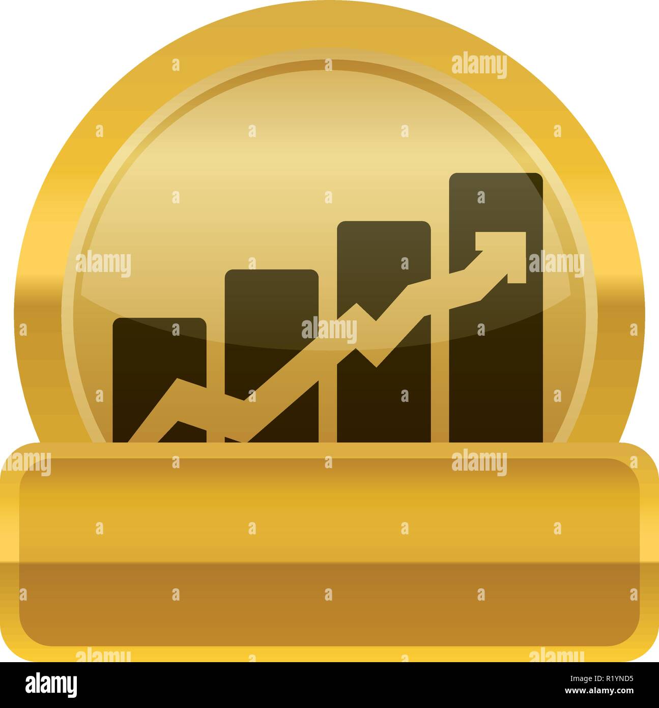 statistics bars with arrow up vector illustration design Stock Vector ...