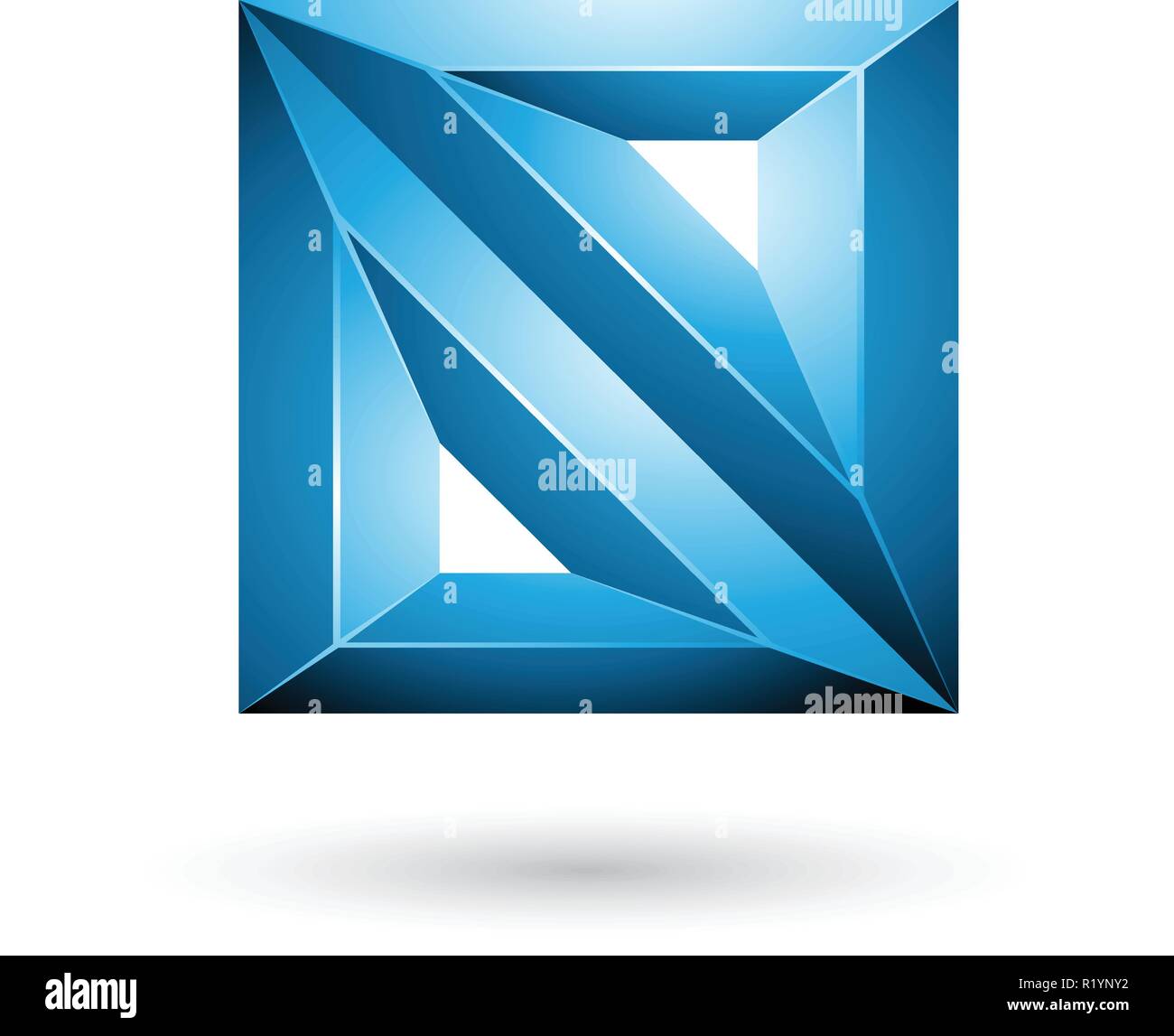 Vector Illustration of Blue 3d Geometrical Embossed Triangles and ...