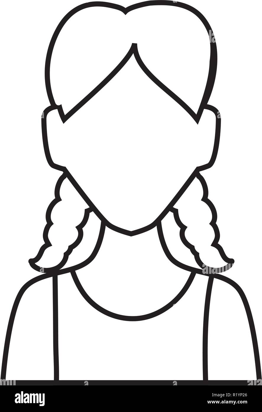 beautiful woman avatar character vector illustration design Stock ...