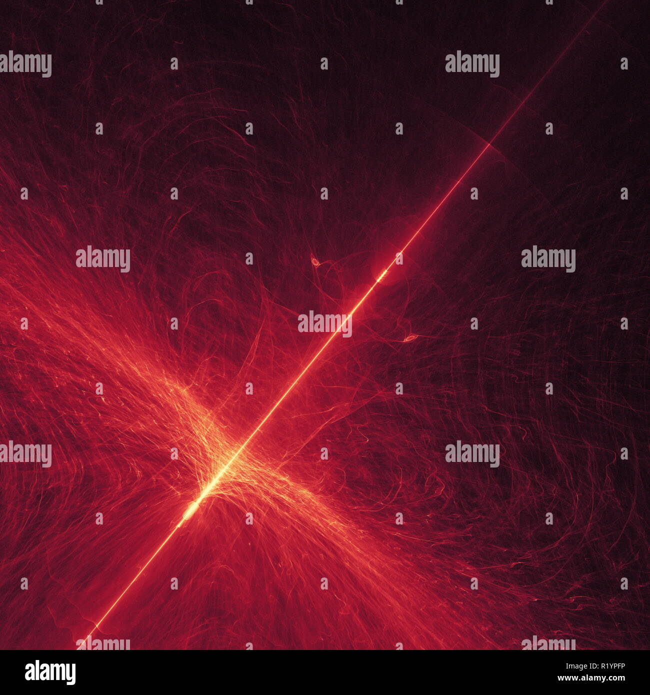 glowing red curved lines over dark Abstract Background space universe ...