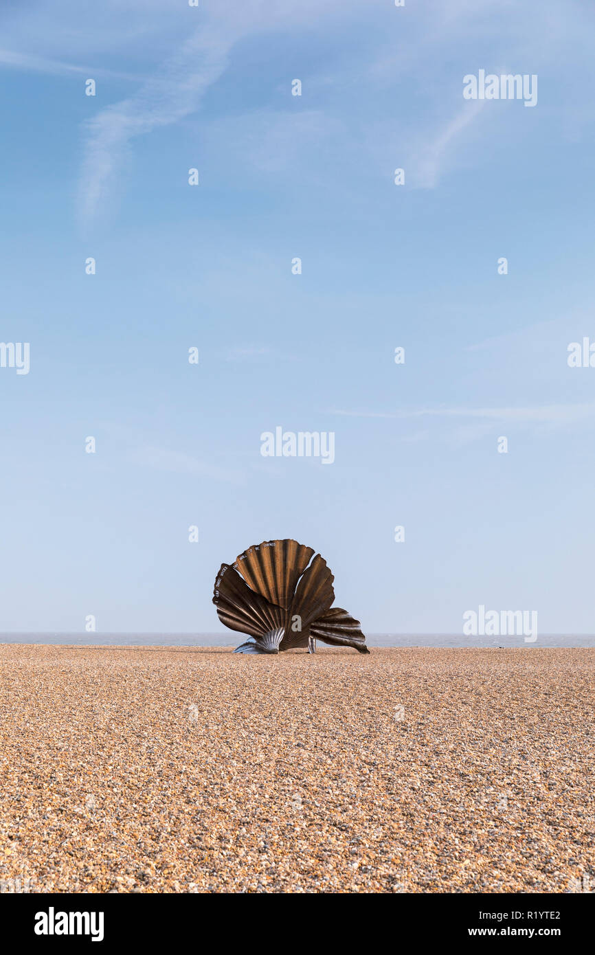 Iconic scallop shell steel sculpture by artist Maggi Hambling and made ...