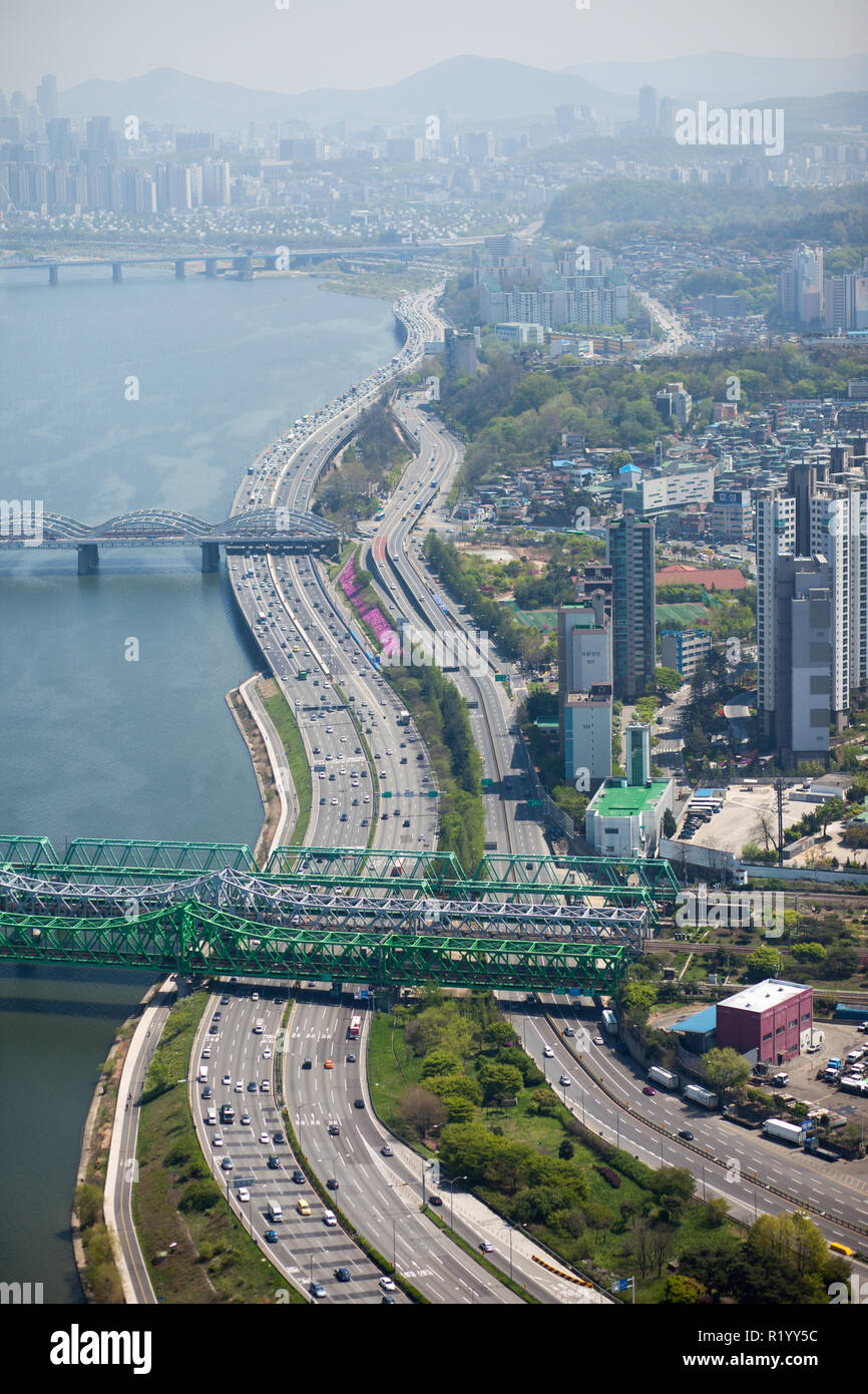 View of Seoul from 63 Building, Korea Stock Photo - Alamy