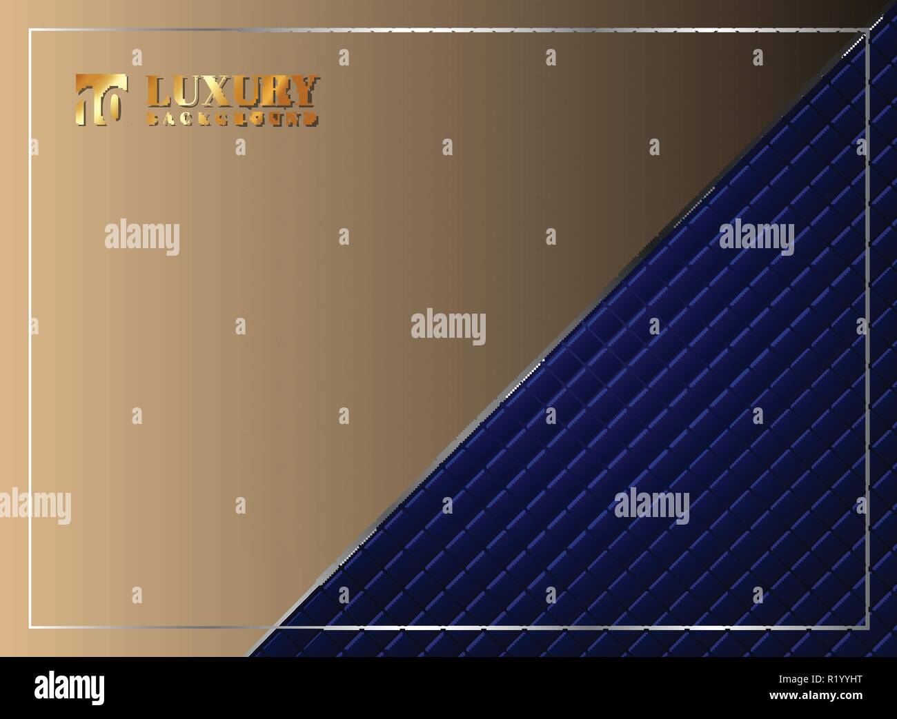 Luxury invitation blue background template with a pattern of squares ...