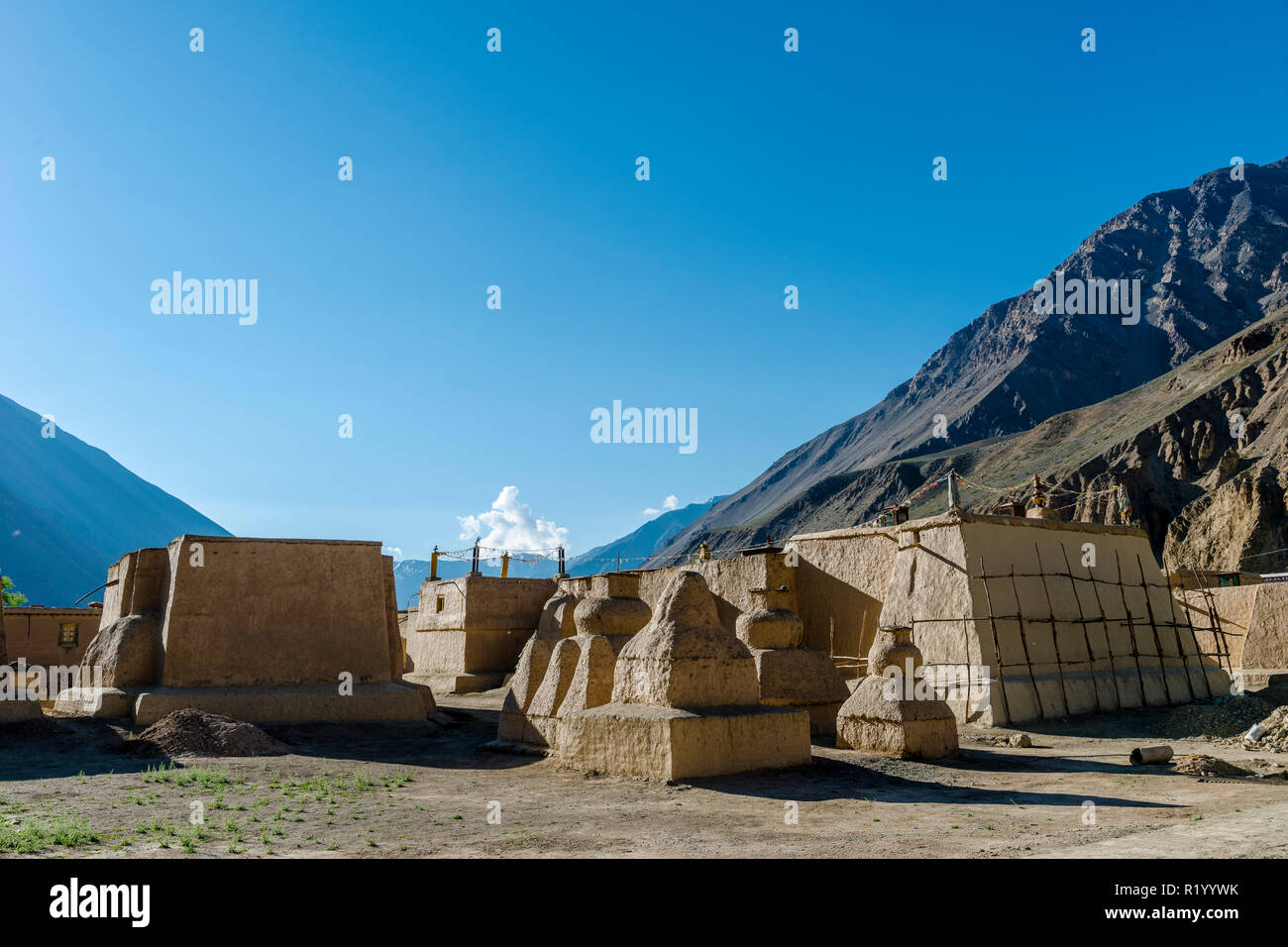 The old Tabo Gompa, a Tibetan Buddhist monastery, was founded by ...