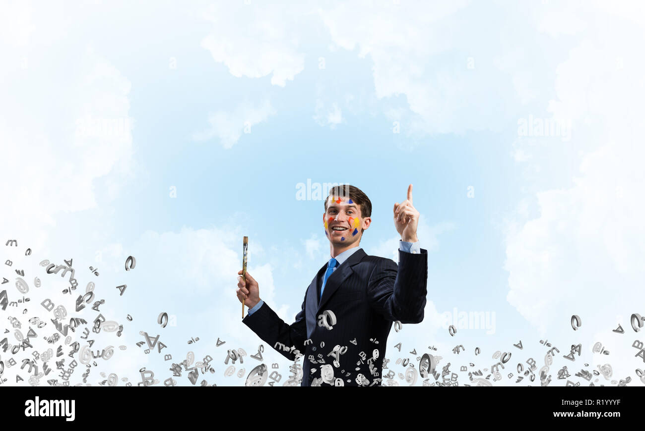 Business inspiration of young man Stock Photo - Alamy