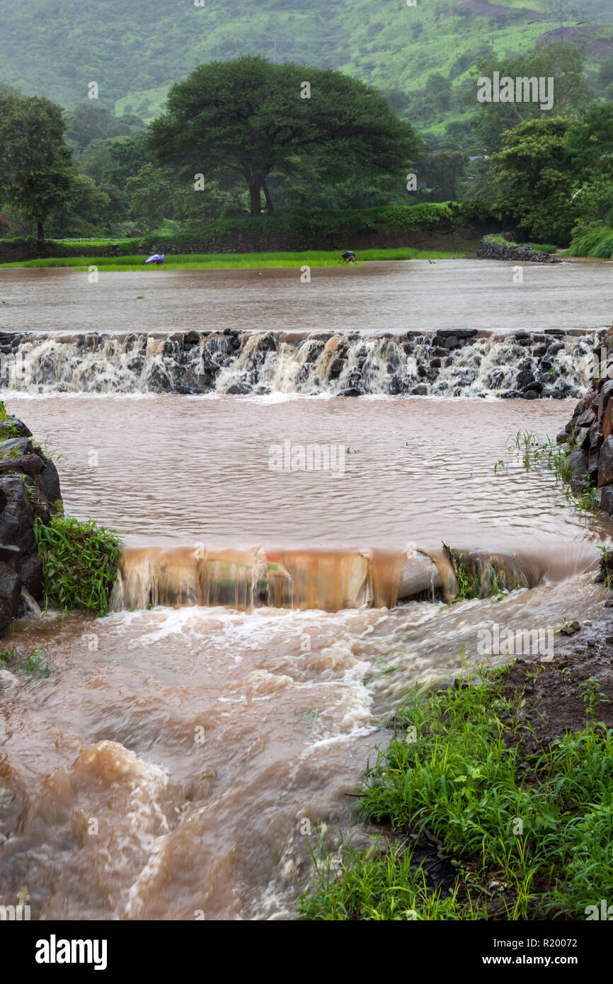 Monsoon landscapes around Tamhini Ghat and Mulshi Dam in western ghats ...