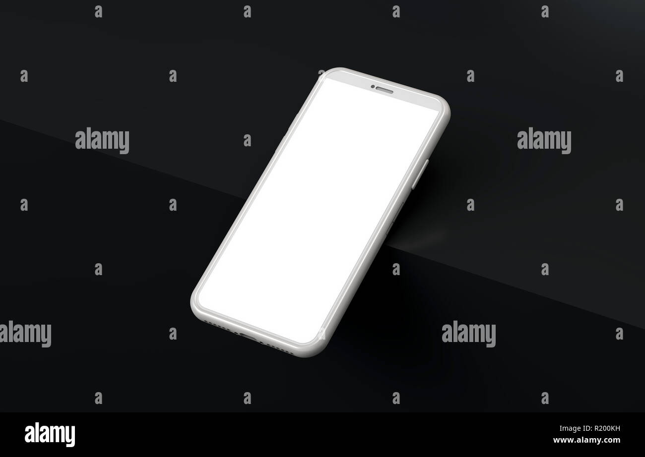 Modern smartphone blank screen template. abstract black trendy ...