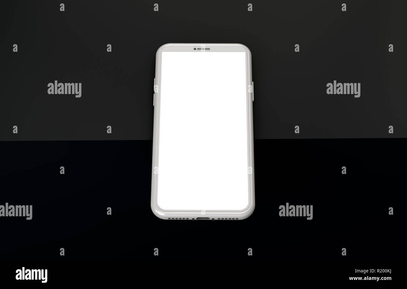 Modern smartphone blank screen template. abstract black trendy ...