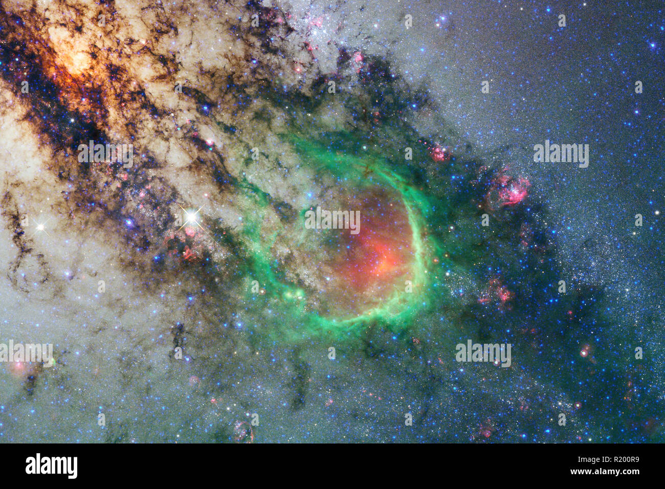 Nebula an interstellar cloud of star dust. Outer space image. Elements ...