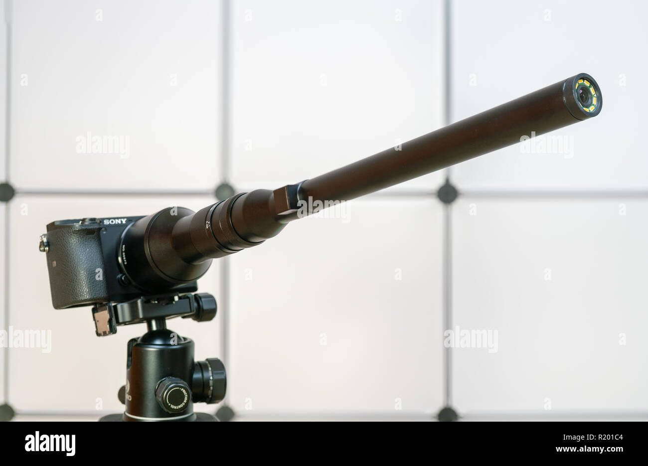Berlin - Germany. November 21, 2017: Closeup of Laowa 24mm f/14 2X ...