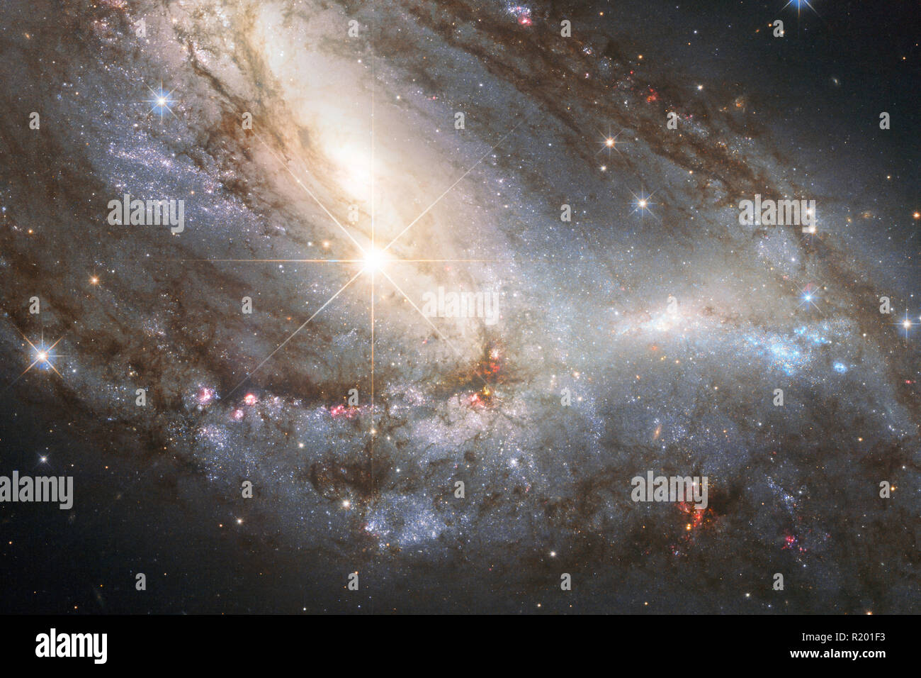 Cosmic landscape, colorful science fiction wallpaper with endless outer ...