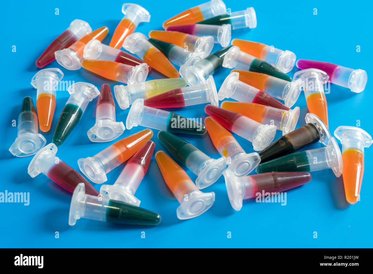 PCR centrifuge micro test tubes Stock Photo - Alamy