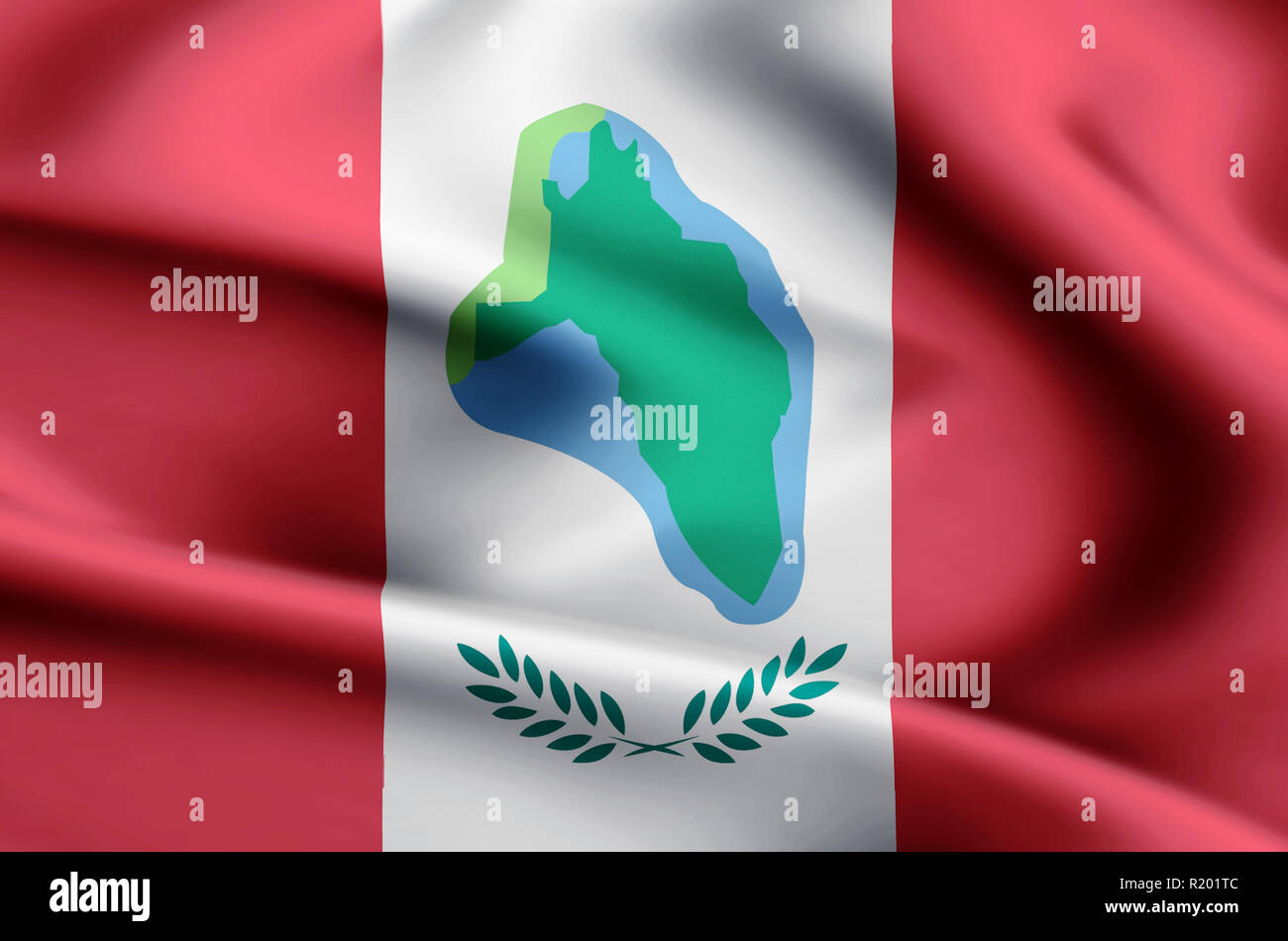 Cumberland Head modern and realistic closeup flag illustration. Perfect ...