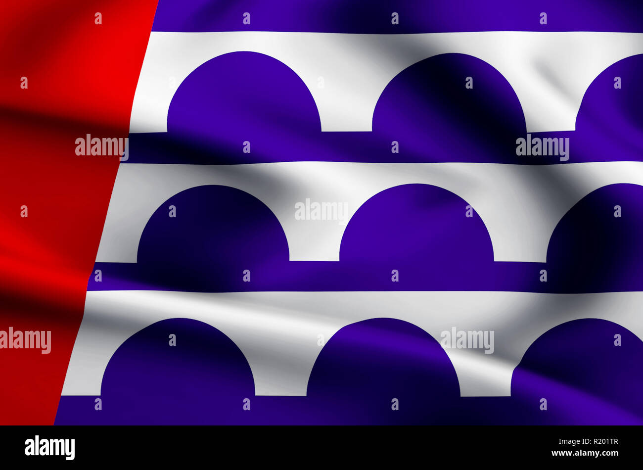 Des Moines modern and realistic closeup flag illustration. Perfect for ...