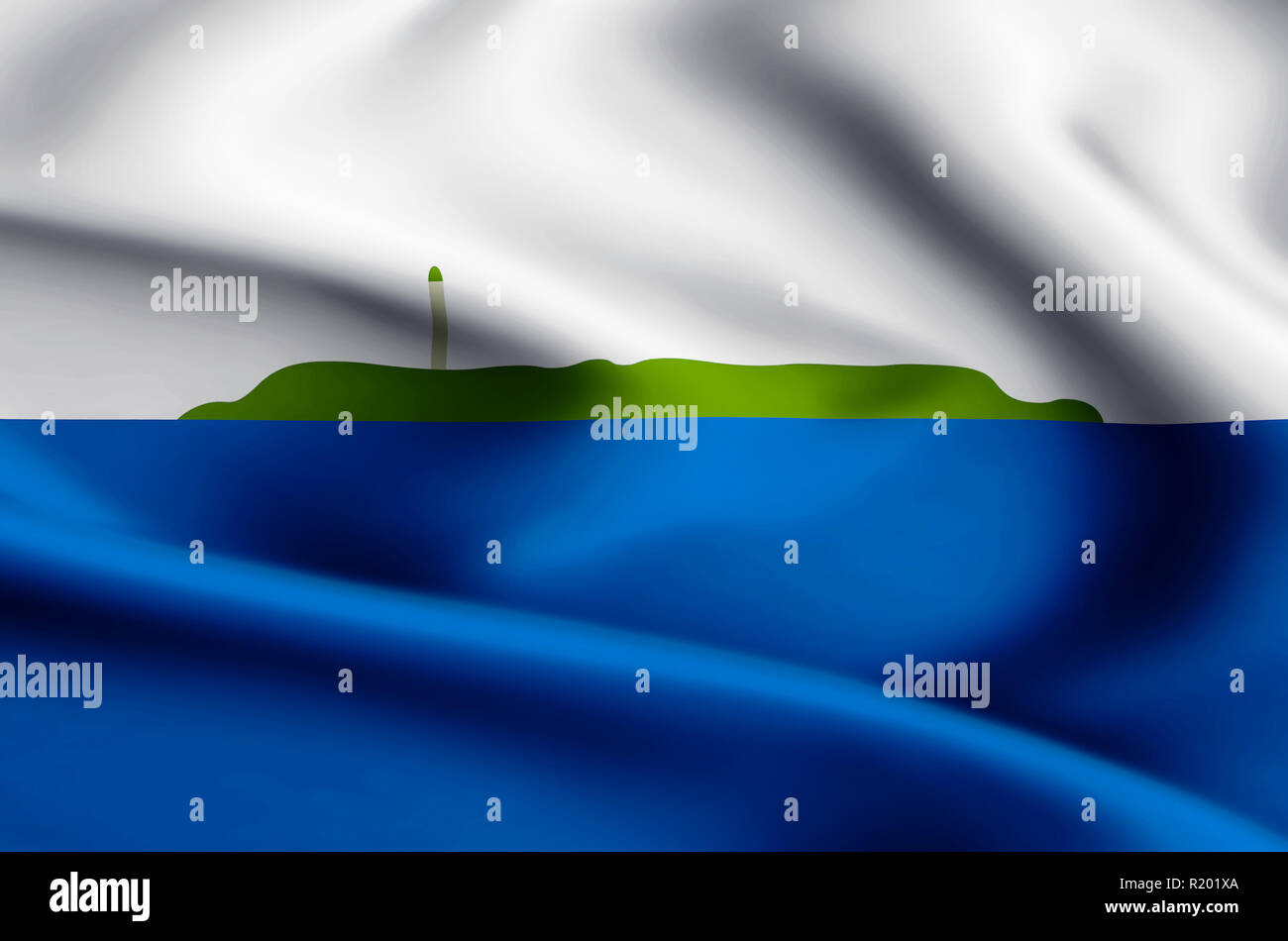 Navassa Island modern and realistic closeup flag illustration. Perfect ...