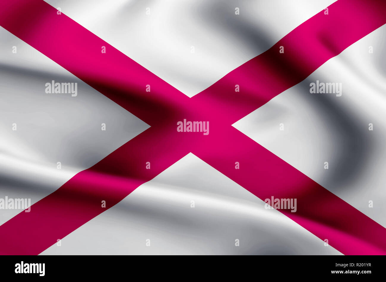 Alabama modern and realistic closeup flag illustration. Perfect for ...