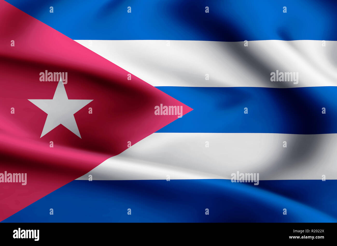 Cuba modern and realistic closeup flag illustration. Perfect for ...