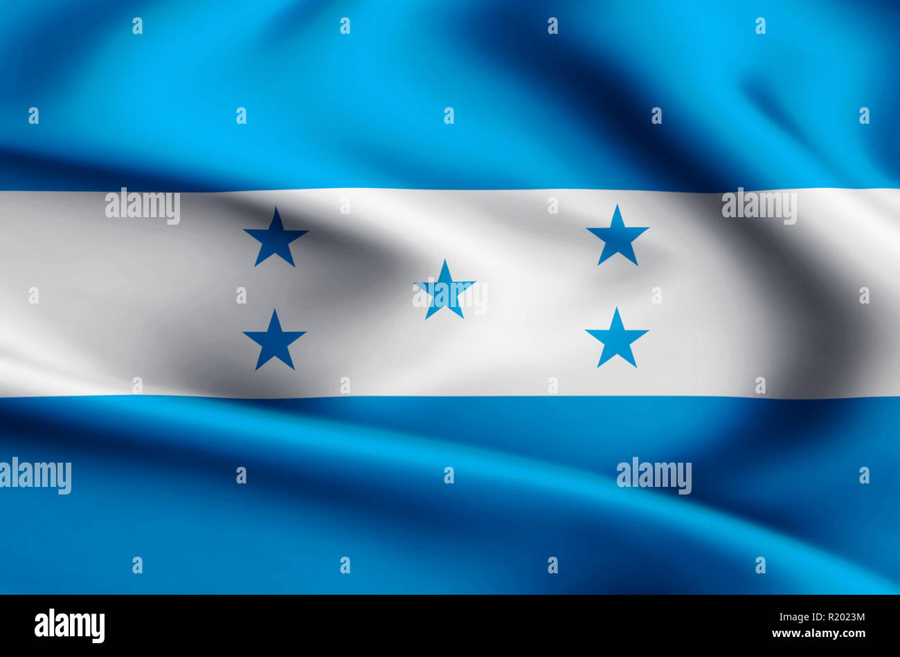 Honduras modern and realistic closeup flag illustration. Perfect for ...