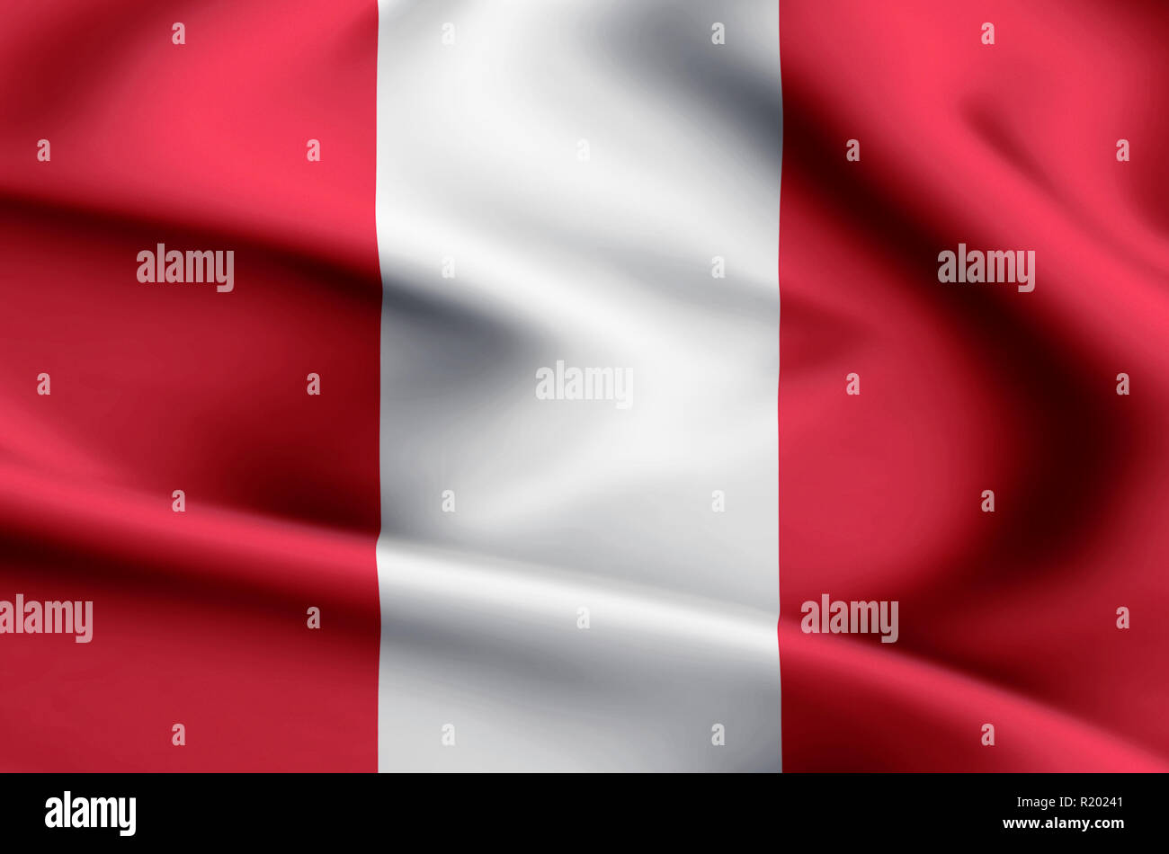 Peru modern and realistic closeup flag illustration. Perfect for ...