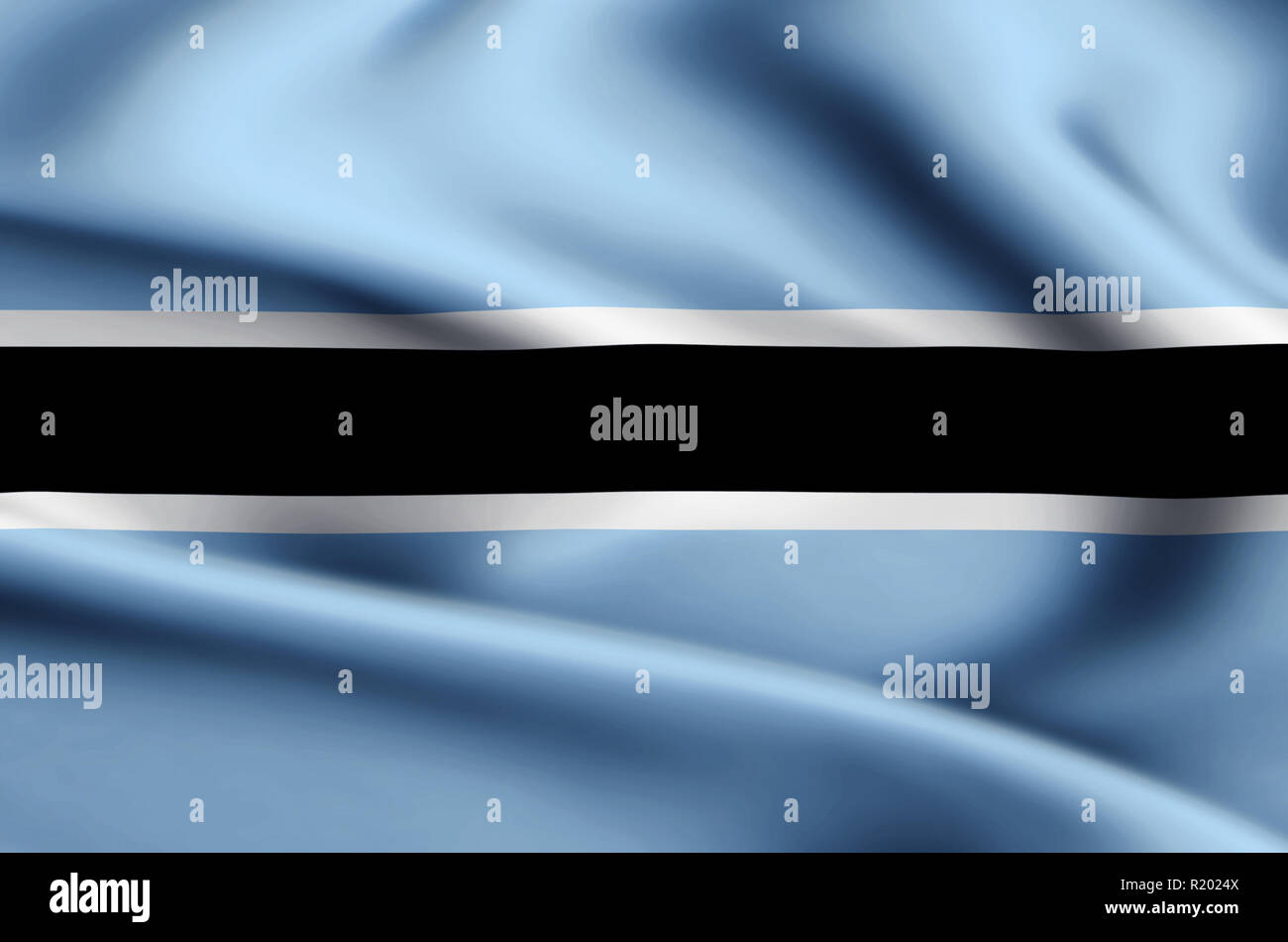 Botswana modern and realistic closeup flag illustration. Perfect for ...