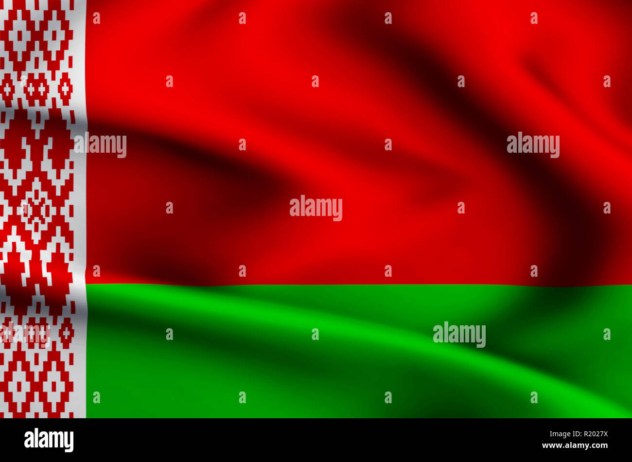 Belarus modern and realistic closeup flag illustration. Perfect for ...