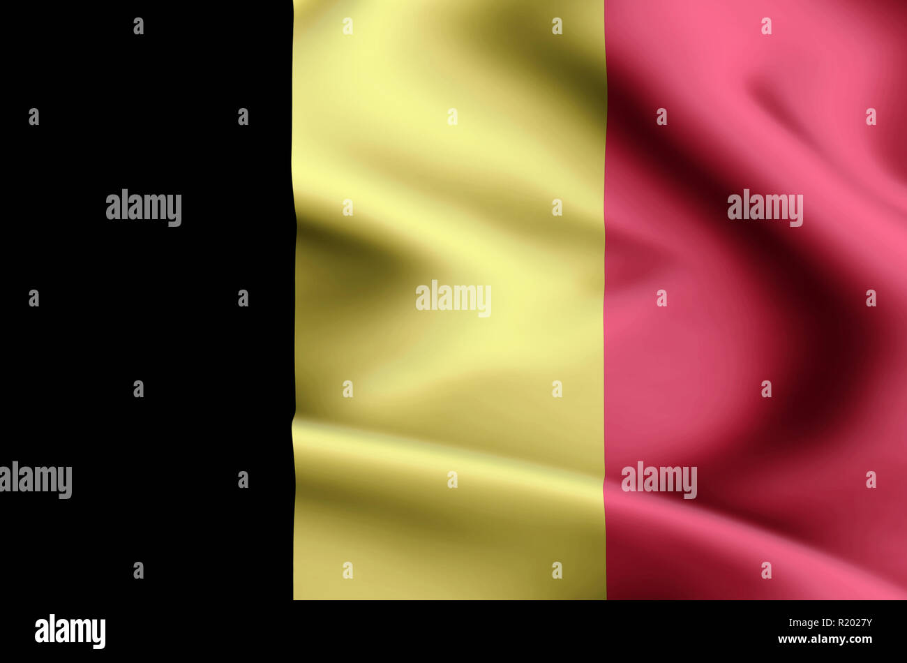 Belgium modern and realistic closeup flag illustration. Perfect for ...