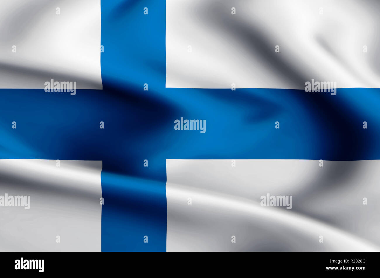 Finland modern and realistic closeup flag illustration. Perfect for ...