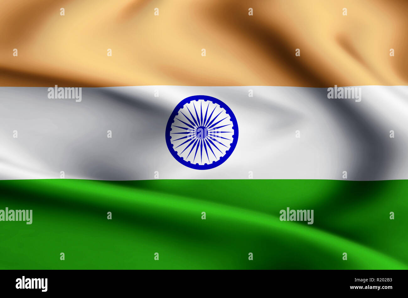 India modern and realistic closeup flag illustration. Perfect for ...