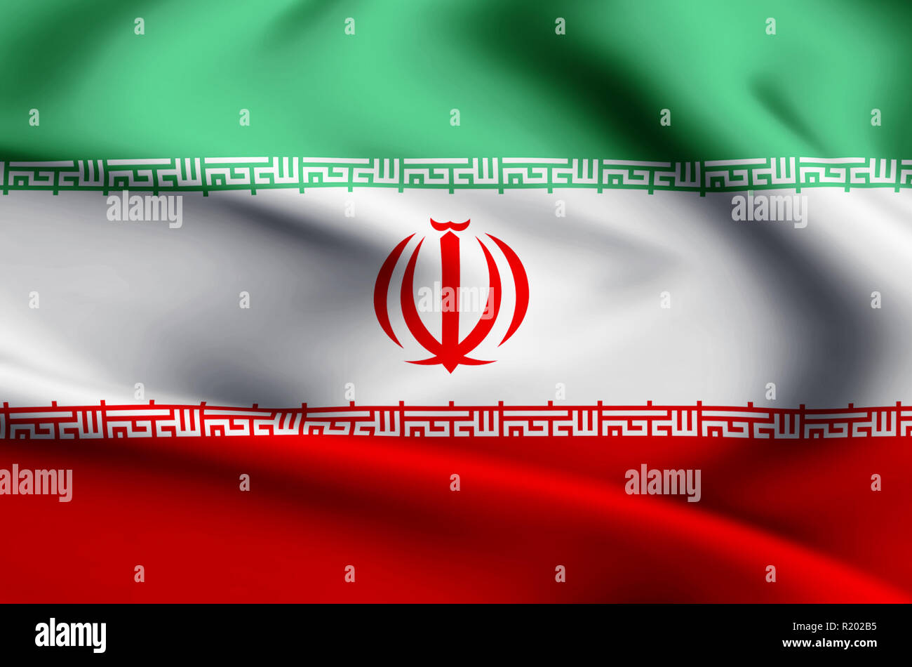 Iran modern and realistic closeup flag illustration. Perfect for ...