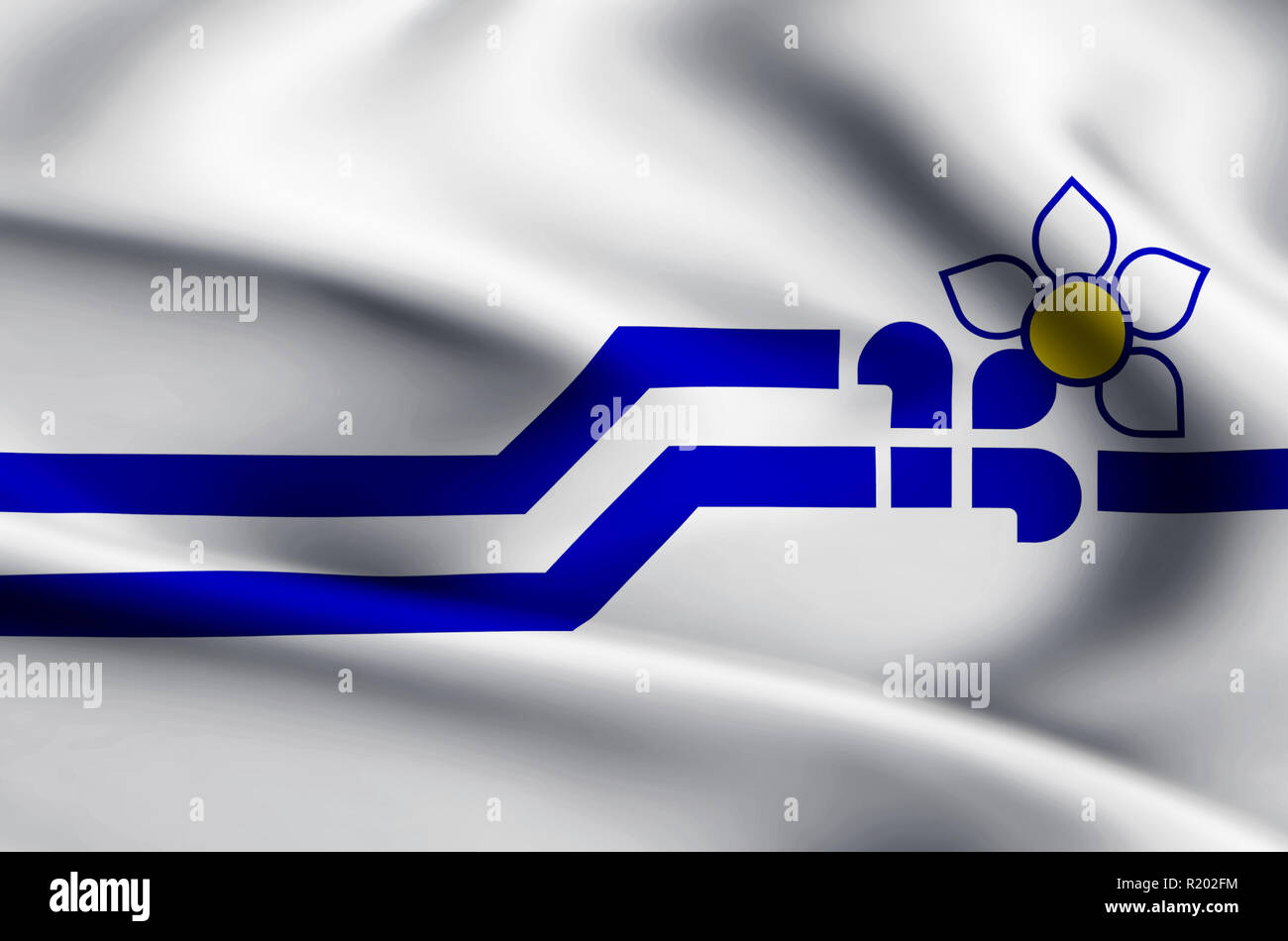 Franco-Colombiens modern and realistic closeup flag illustration ...
